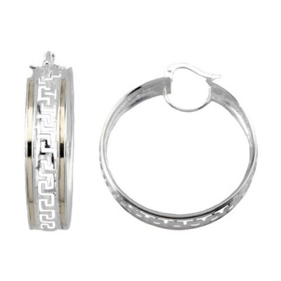 Aros Oro-Plata Greca Grande