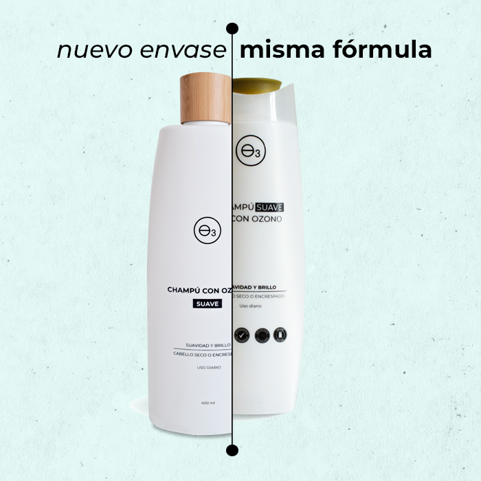 Champú Suave con Ozono 400 ml - Cosmética Natural OZONO D'OR